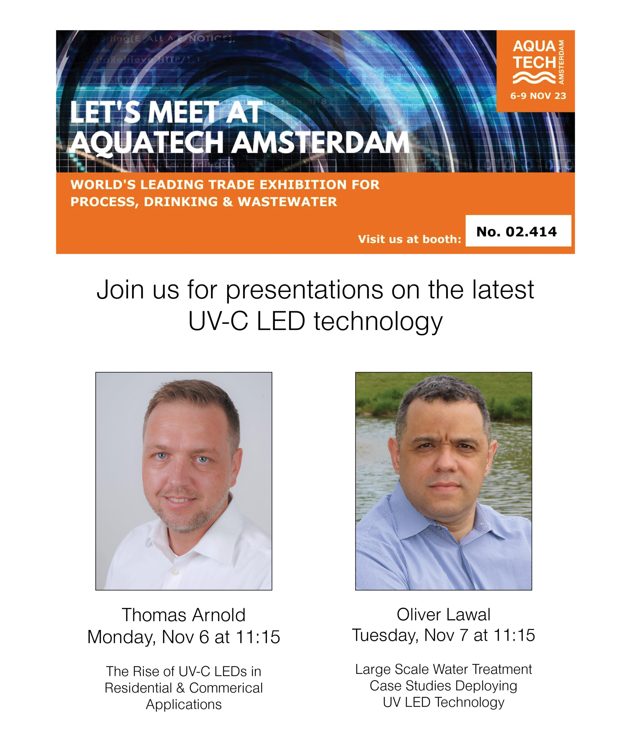 Aquatech Amsterdam 2023 | AquiSense Inc.